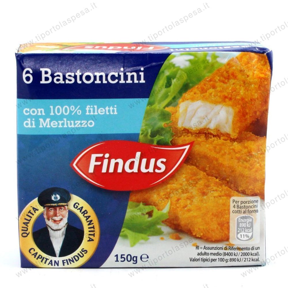 Bastoncini filetti di merluzzo Findus x 6 - www.tiportolaspesa.it
