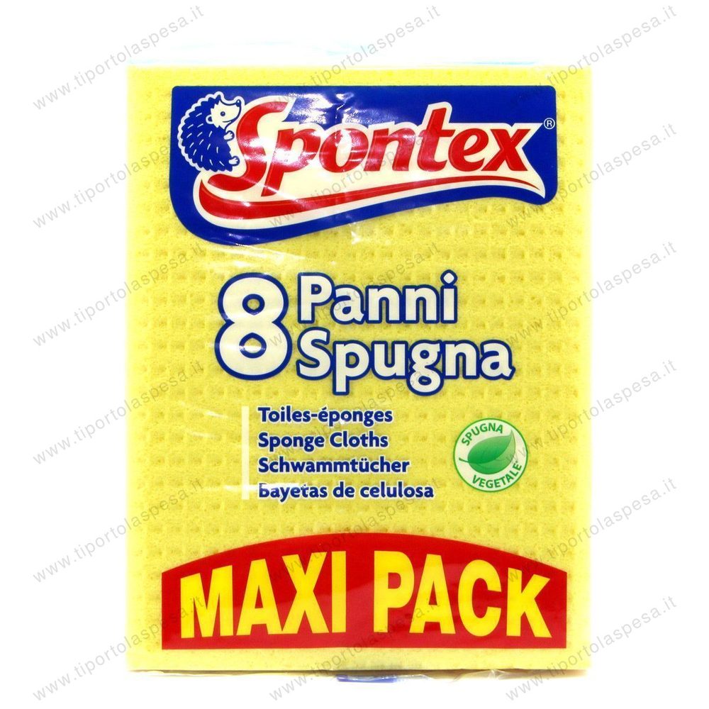Panno spugna Spontex x 8 - www.tiportolaspesa.it