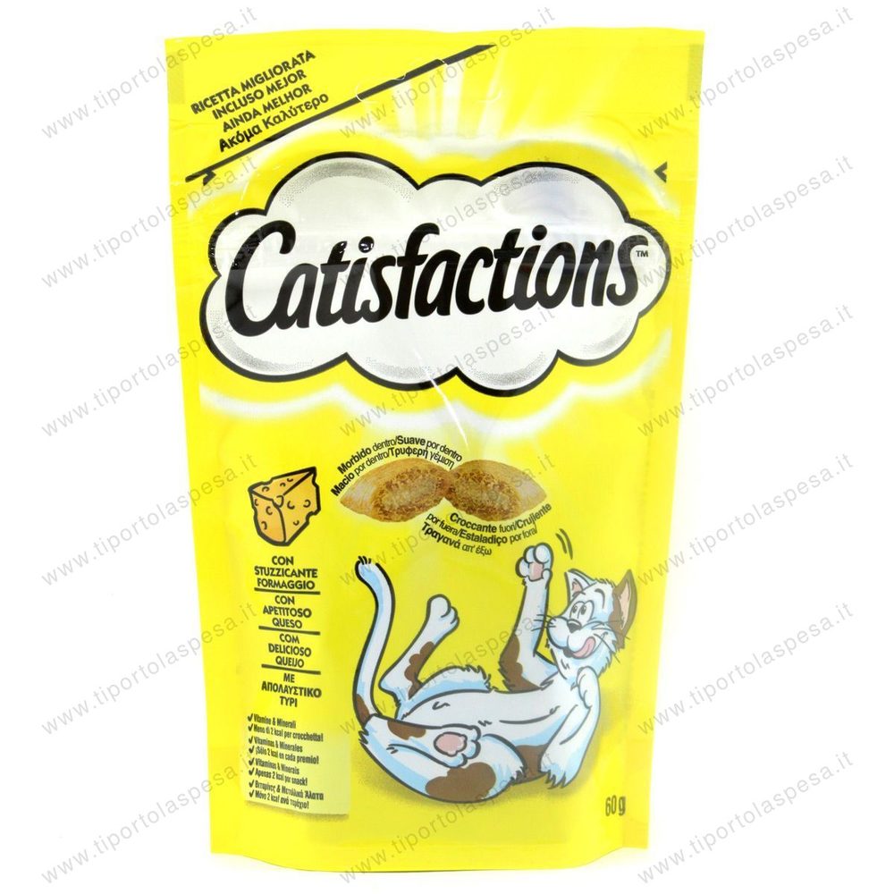 Alimento gatti Catisfactions con formaggio gr.60 - www.tiportolaspesa.it