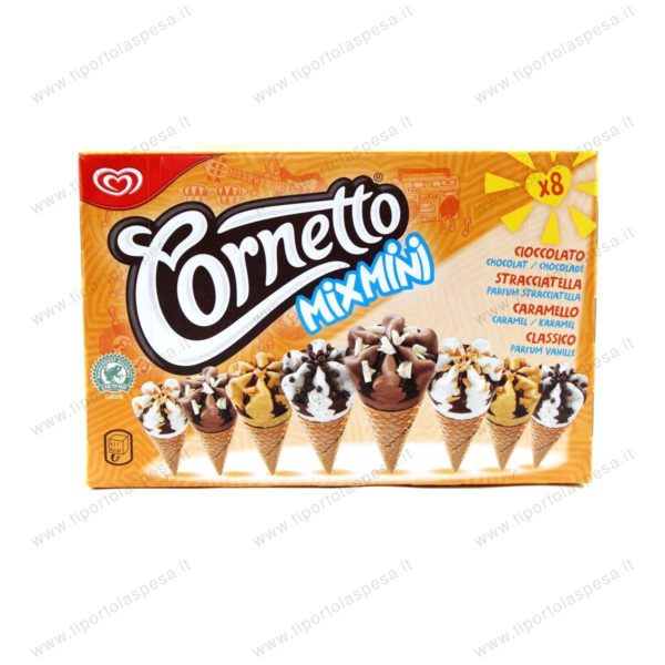 Gelato Cornetto Minimix crema x 8 - www.tiportolaspesa.it