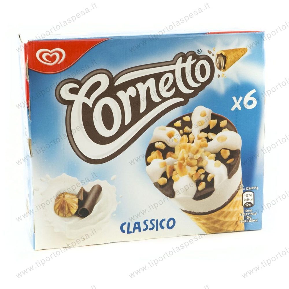 Gelato cornetto classico Algida x 6 - www.tiportolaspesa.it