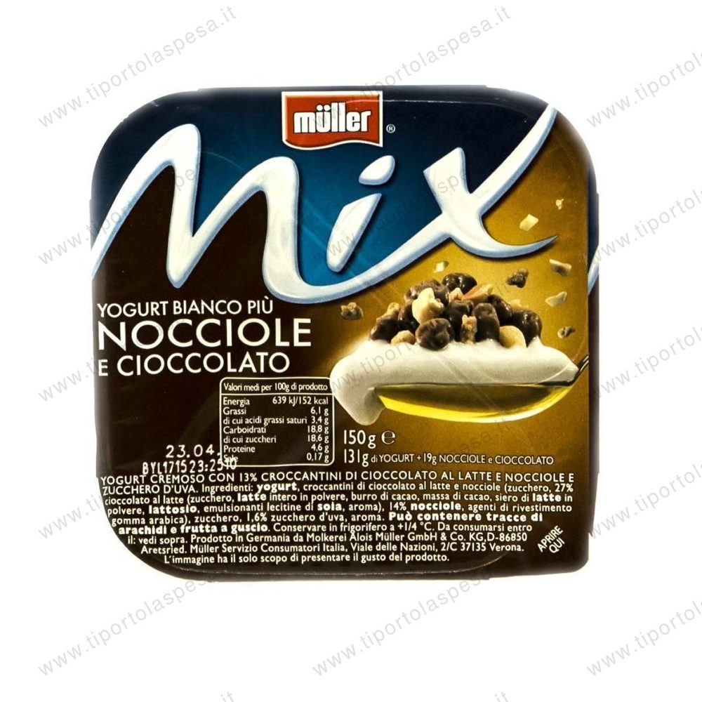 Yogurt bianco nocciole e cioccolato Muller mix gr.150 - www ...