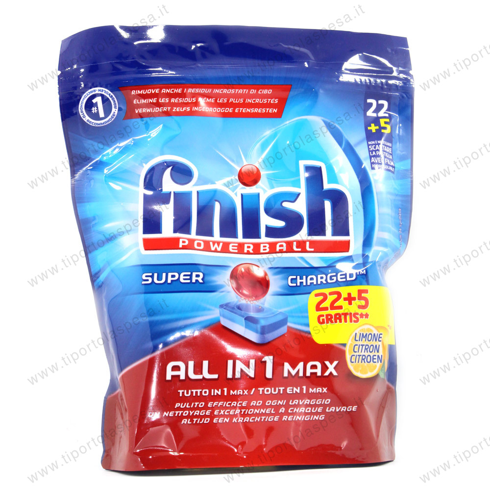 Finish tabs all in 1 al limone x 27 - www.tiportolaspesa.it