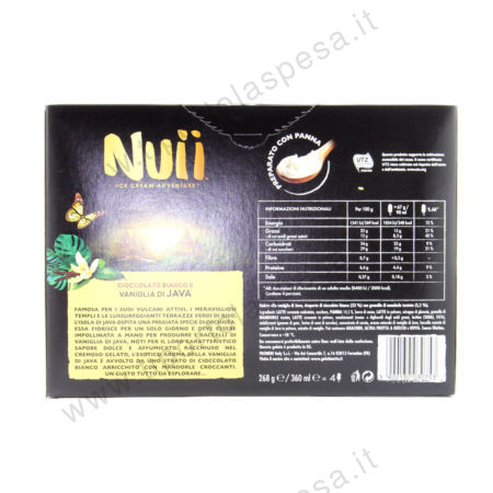 Gelato Nuii con cioccolato bianco e vaniglia di java x 4 gr.268 - www ...