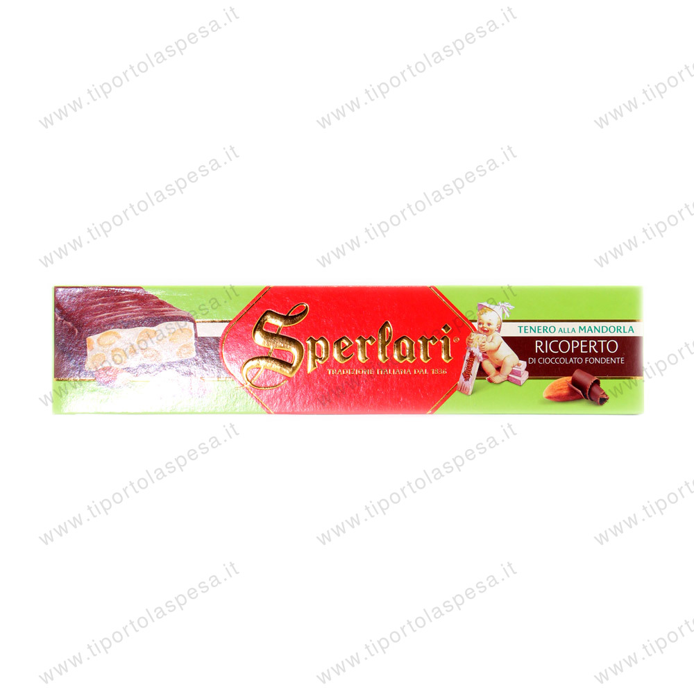 Torrone tenero Sperlari con mandorle ricoperto al cioccolato gr.250 ...