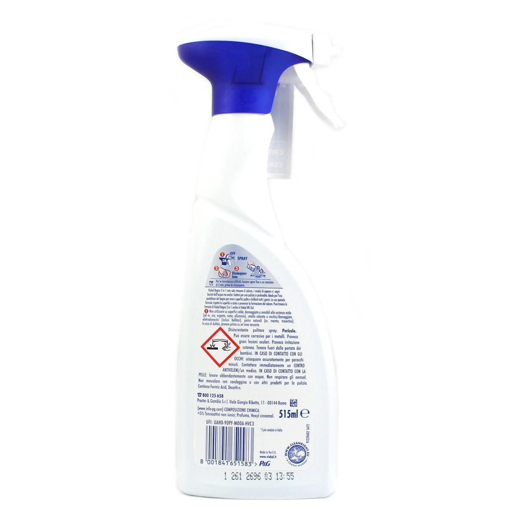 Detersivo spray Viakal bagno 3 in 1 ml.515 - www.tiportolaspesa.it
